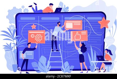 Kanban board concept vector illustration Stock Vector Image & Art - Alamy
