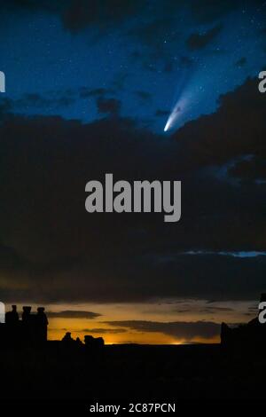 Comet Neowise over the Three Gossips and Sheep Rock in Arches National ...