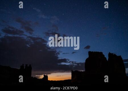 Comet Neowise over the Three Gossips and Sheep Rock in Arches National ...