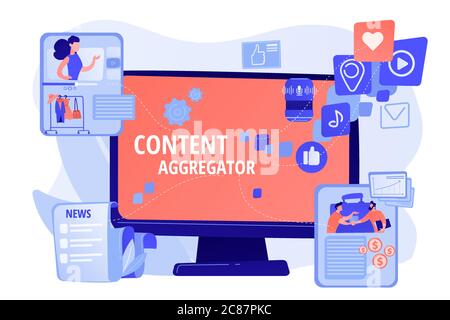 Content aggregator concept vector illustration Stock Vector Image & Art ...