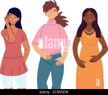 three women cartoons vector design Stock Vector Image & Art - Alamy