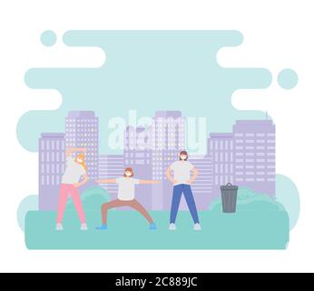 group women practicing exercises Stock Vector Image & Art - Alamy