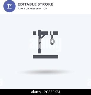 Gibbet vector icon isolated on transparent background, Gibbet ...