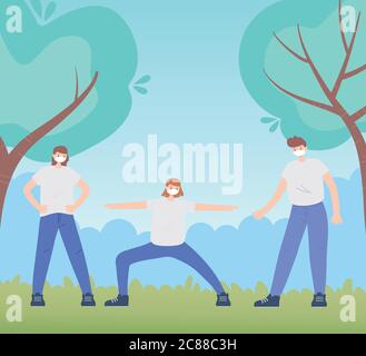 group women practicing exercises Stock Vector Image & Art - Alamy