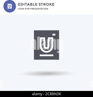 Uranium icon vector, filled flat sign, solid pictogram isolated on ...