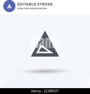 Slope icon vector, filled flat sign, solid pictogram isolated on white ...