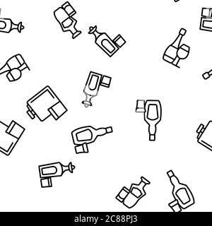bottles and glass cup wine seamless pattern design Stock Vector Image ...