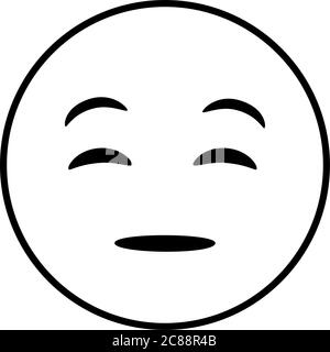 doubtful emoji face classic line style icon vector illustration design ...