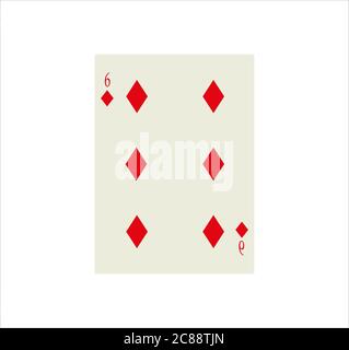 6 Of Diamonds Playing Card Six Of Diamonds Playing Cards Stock Photo ...