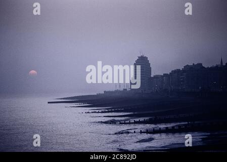 St Leonards-on-Sea viewed from Hastings pier, Sussex, England, UK Stock ...
