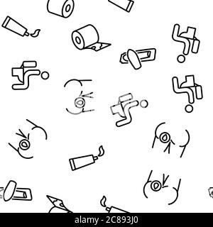 Hemorrhoids Disease Vector Seamless Pattern Stock Vector Image & Art ...