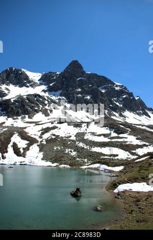 Small lake on top of the Julierpass in Switzerland Stock Photo - Alamy