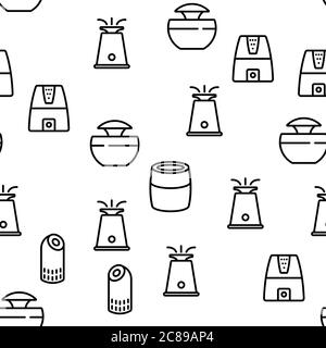 Air Filter And Airflow Vector Seamless Pattern Stock Vector Image & Art ...