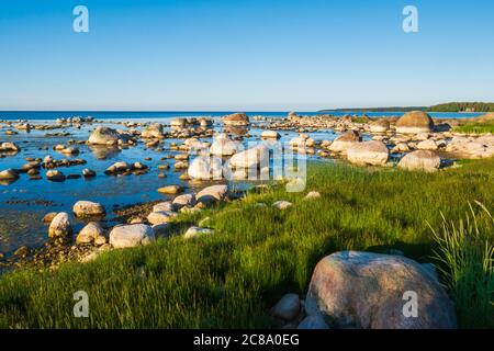 Beautiful ocean coast with myriad stones Stock Photo - Alamy