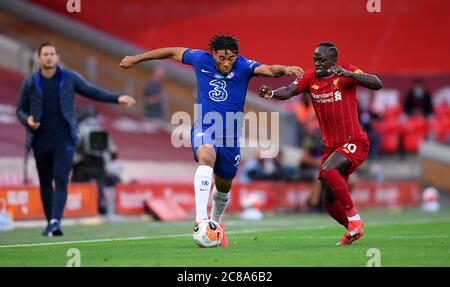 Chelsea's Reece James during the Premier League match at Craven Cottage ...