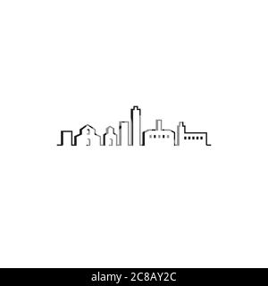 Italy, Bologna line travel skyline set. Italy, Bologna outline city ...