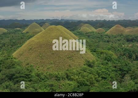 The Chocolate Hills are a geological formation in Bohol Island ...