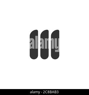 three stripes curves logo vector Stock Vector Image & Art - Alamy