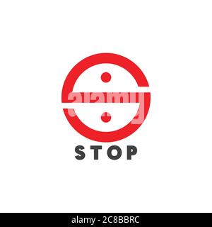 Letter H circle, dot geometric symbol simple logo vector Stock Vector ...