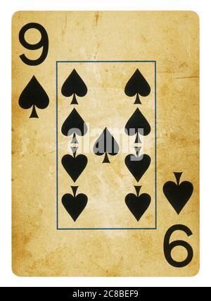 Nine of Spades playing card Stock Photo - Alamy