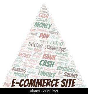 E-Commerce Site typography vector word cloud. Wordcloud collage made ...