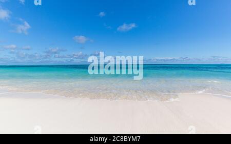 seascape with soft sand beach, calmness, tranquil relaxing sunlight ...