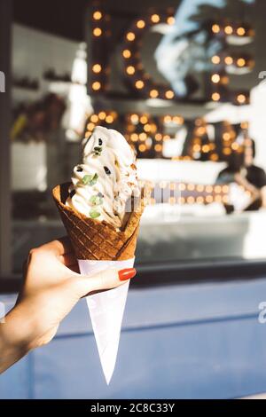Polish soft serve ice cream - lody swiderki in Krarow, Poland Stock ...