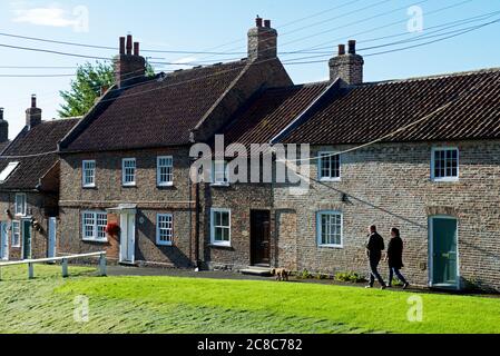 Traditional houses in the village of Stillington, North Yorkshire ...