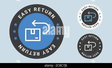 Easy Returns sign, label. Delivery service. Vector stock illustration ...
