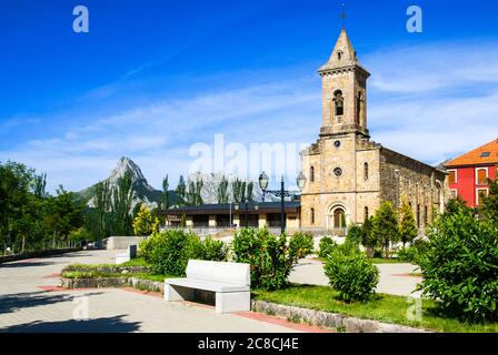 The 'new' village of Riaño, León in northern Spain. Riaño was rebuilt ...