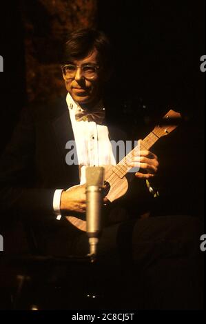 Simon Jeffes and his Penguin Cafe Orchestra doing a soundcheck at the ...