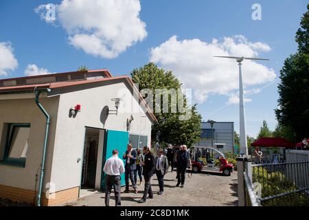Stralsund, Germany. 23rd July, 2020. Andreas Sklarow, an employee of ...
