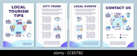 Domestic tourism brochure template. Staycation. Day trip. Flyer ...
