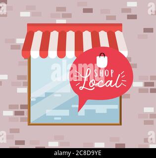 shop local in bubble inside store design of retail buy and market theme ...