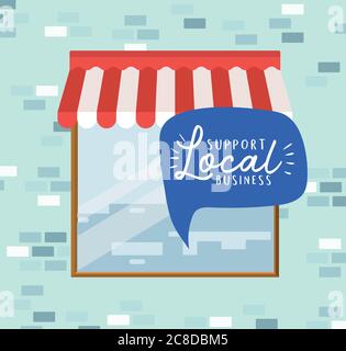 shop local in bubble inside store design of retail buy and market theme ...