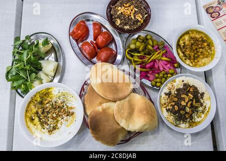 Fatteh bil laban dish in restaurant in Beirut, Lebanon Stock Photo - Alamy