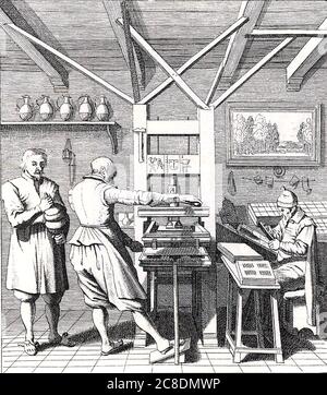 Printing Press, 15th Century Stock Photo - Alamy