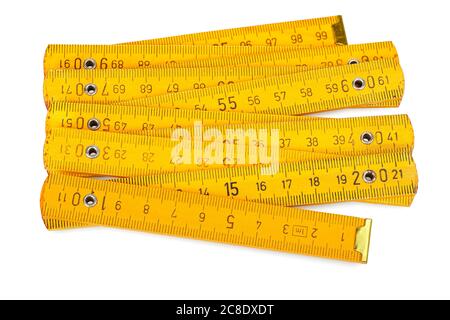 carpenter's ruler isolated on white Stock Photo - Alamy