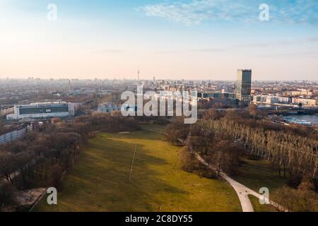Aerial view of Treptower park and buildings Stock Photo - Alamy