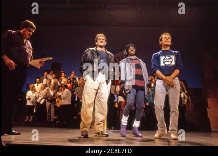 Robin Williams rehearsing for Comic Relief circa 1986 Stock Photo - Alamy