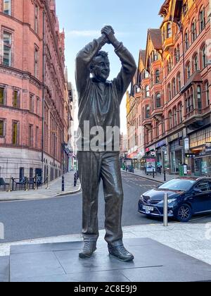 Statue of Footballer and famous manager, Brian Clough, in Albert Park ...