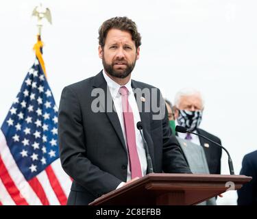 U.S. Representative Joe Cunningham (D-SC) speaks during the "enrolment ...