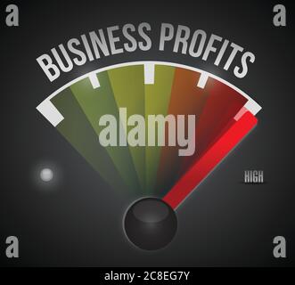 Vector of a profit meter. Financial success concept Stock Vector Image ...