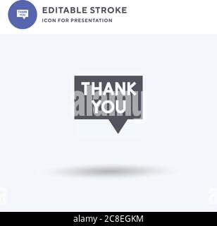 Thank you vector icon isolated on transparent background, Thank you ...