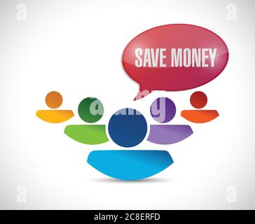 save money paper peeler sign set. save money sticker Stock Vector Image ...
