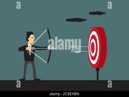 range shooting target cartoon vector illustration Stock Vector Image ...