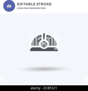 Hard Hat icon vector, filled flat sign, solid pictogram isolated on ...