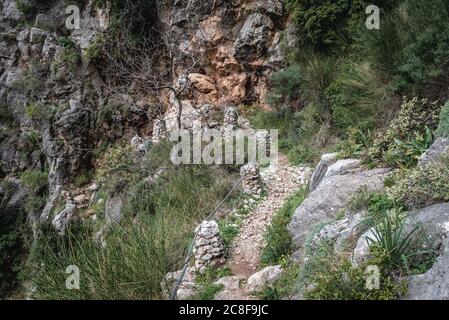 Path to Hermitage of Our Lady of Hawqa in Kadisha Valley also called ...