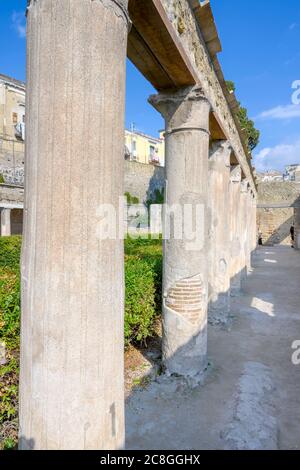 The Roman Town of Herculaneum, covered by the eruption of Volcano Mount ...