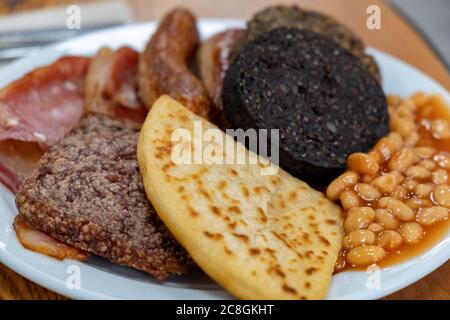 full Scottish breakfast Stock Photo - Alamy
